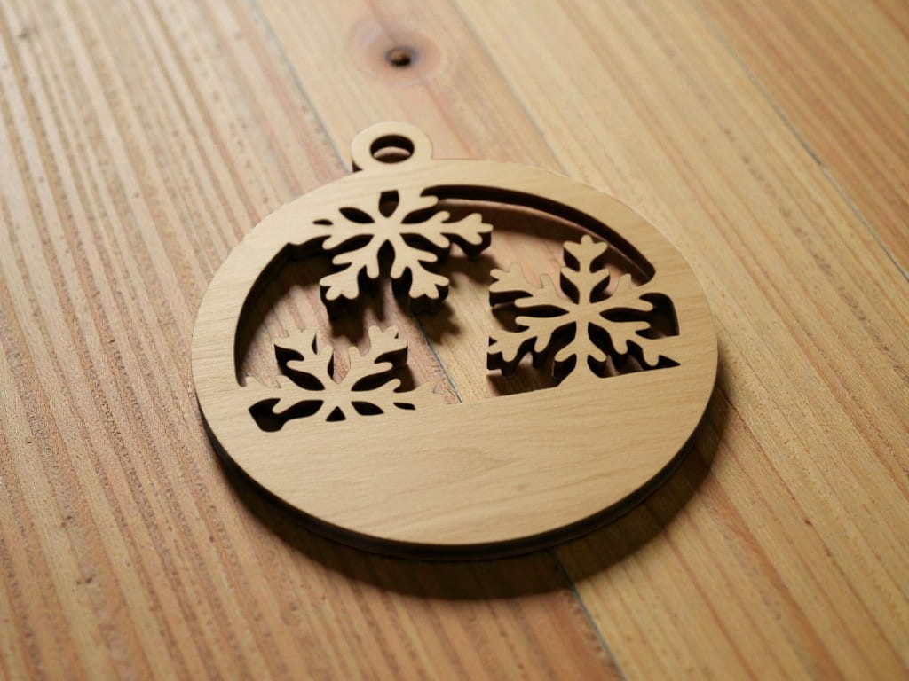 Laser Cut Wooden Christmas Tree Snowflake Bauble CDR DXF SVG File Free ...