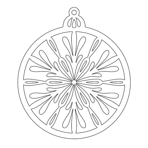 Laser Cut Hanging Snowflake Christmas Bauble CDR DXF SVG File Free ...