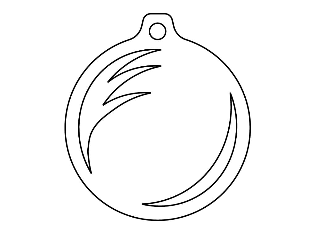 Laser Cut Abstract Design Christmas Tree Bauble CDR DXF SVG File Free ...