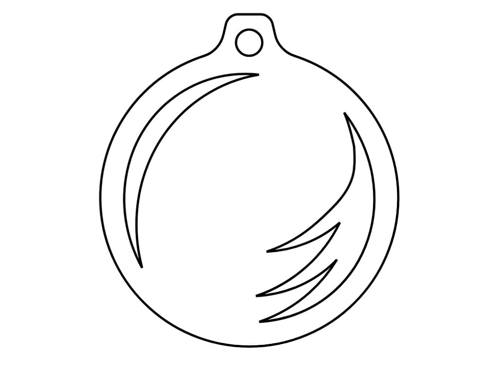 Laser Cut Abstract Design Festive Ornament CDR DXF SVG File Free ...