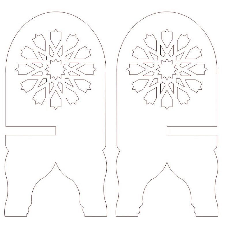 Laser Cut Islamic Wooden Quran Stand Foldable Rehal CDR DXF File Free ...
