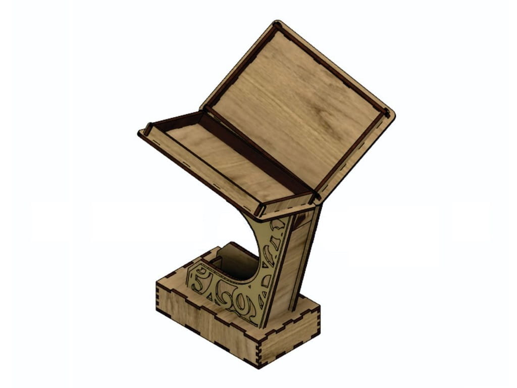 Laser Cut Tall Quran Book Holder Stand CDR DXF File Free Download | Vecty