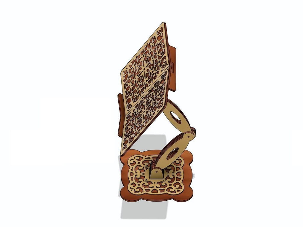 Laser Cut Height Adjustable Wooden Quran Stand CDR File Free Download ...