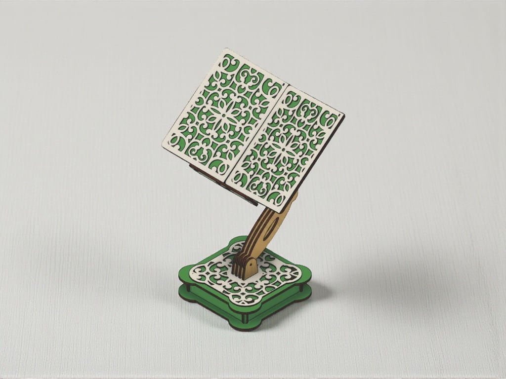 Laser Cut Height Adjustable Rehal Quran Holder Stand CDR DXF File Free ...