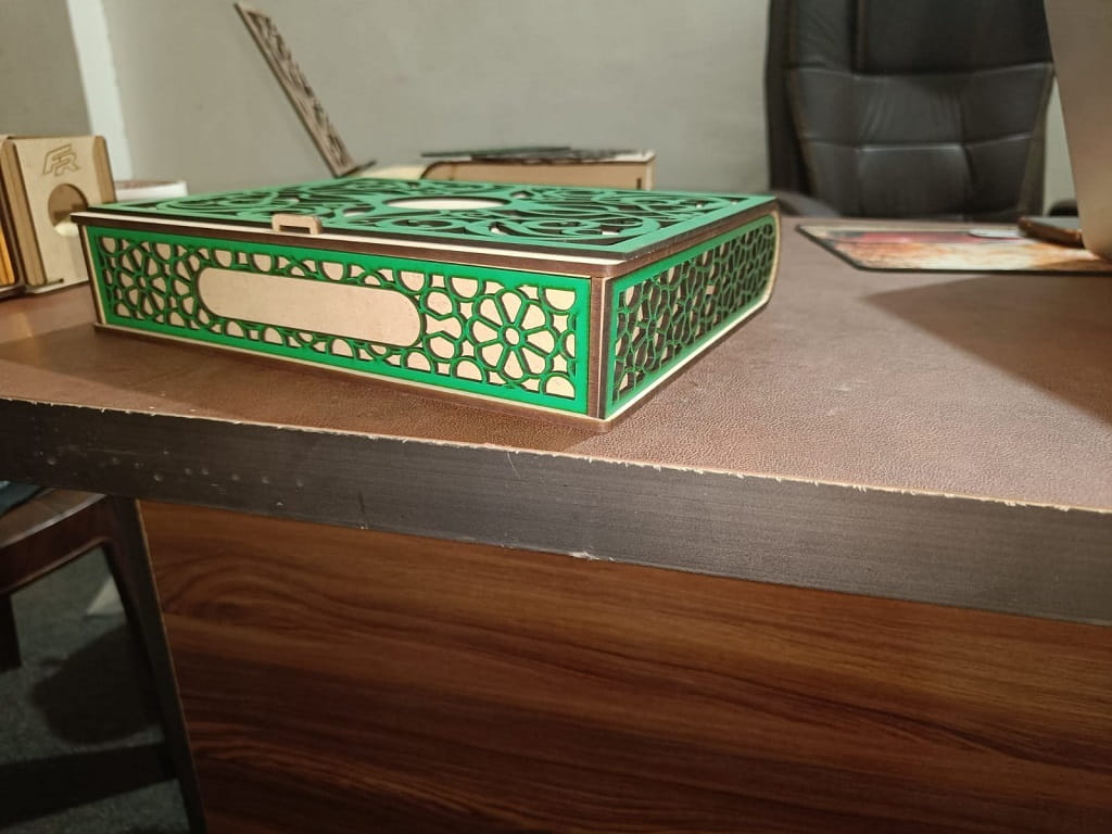 Laser Cut Decorative Quran Sharif Storage Box CDR File Free Download ...