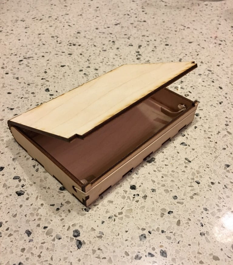 Laser Cut Wooden Book Box with Living Hinge SVG File Free Download | Vecty