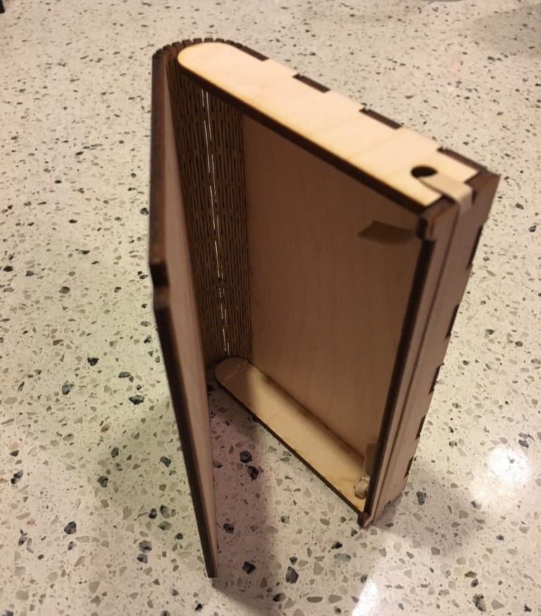 Laser Cut Wooden Book Box with Living Hinge SVG File Free Download | Vecty