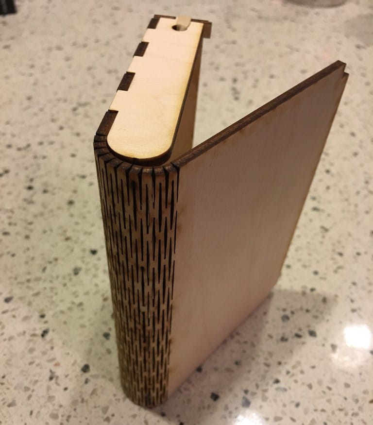Laser Cut Wooden Book Box with Living Hinge SVG File Free Download | Vecty