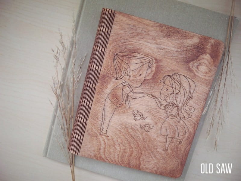 Laser Cut Notebook Cover with Couple Engraving CDR File Free Download ...