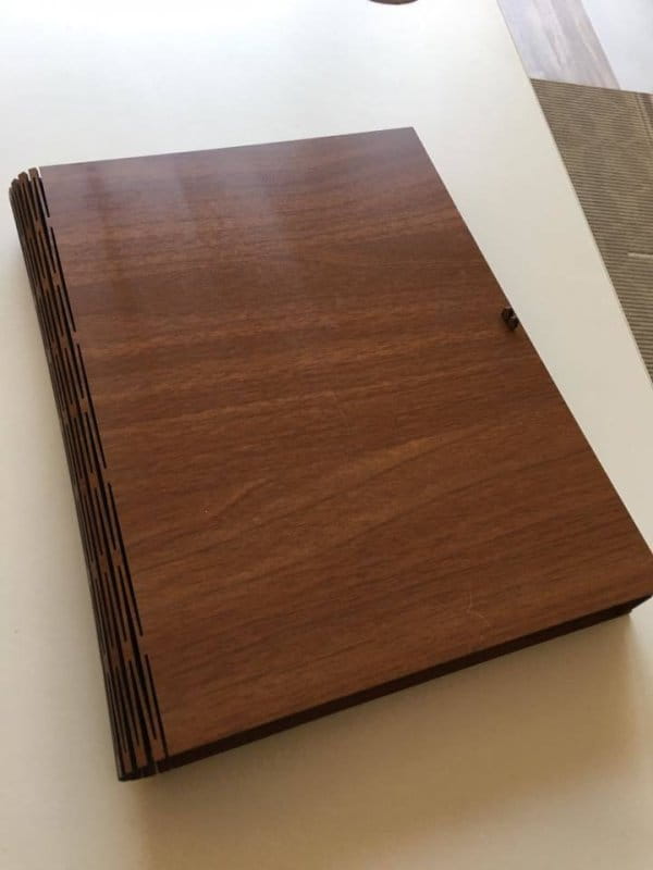 Laser Cut MDF Book Box with Living Hinge DXF File Free Download | Vecty