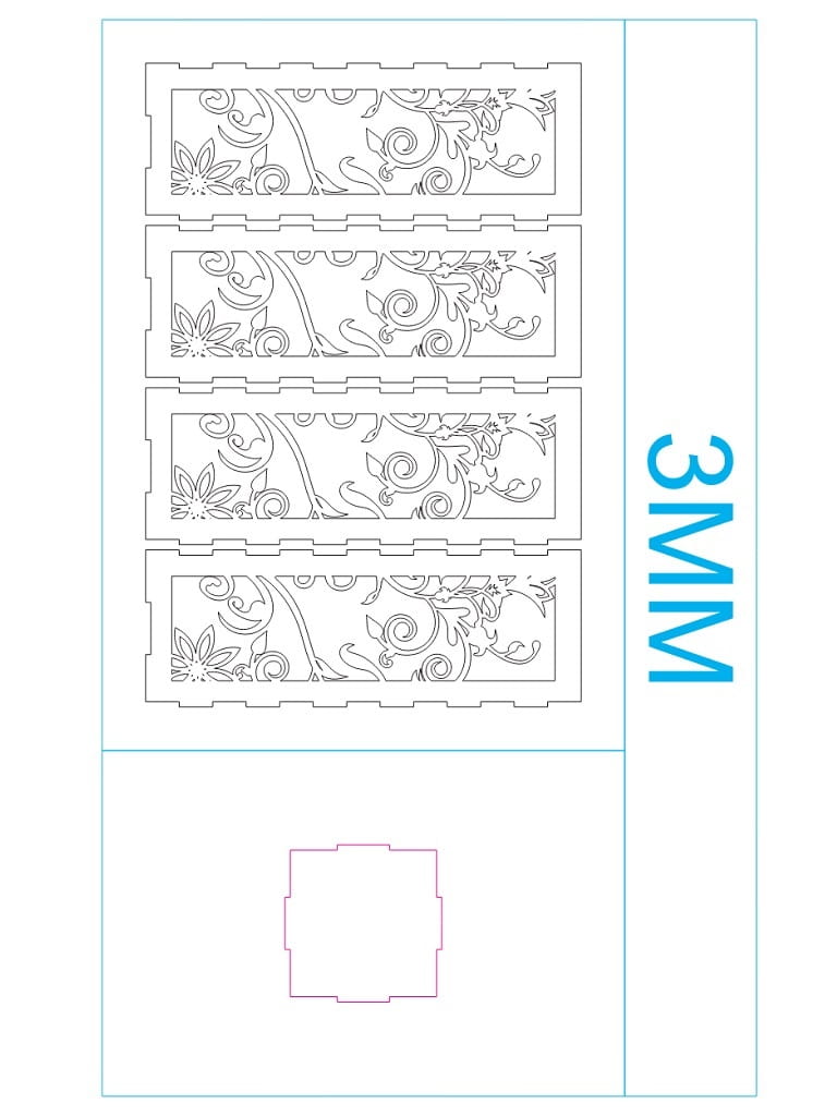 Laser Cut Wooden LED Candle Lantern with Floral Pattern CDR SVG File ...