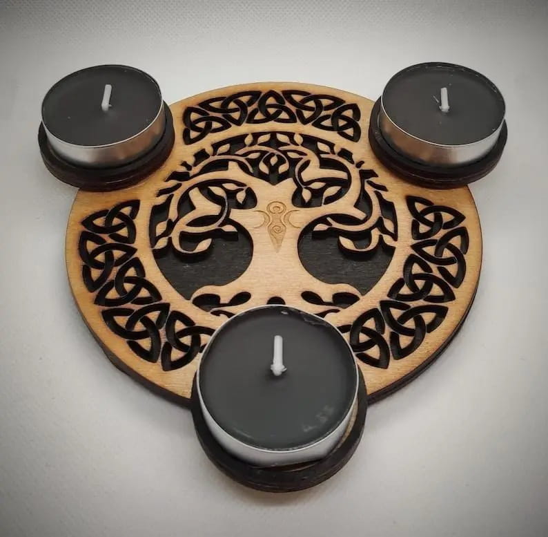 Laser Cut Tree of Life Candle Holder AI CDR PDF File Free Download | Vecty