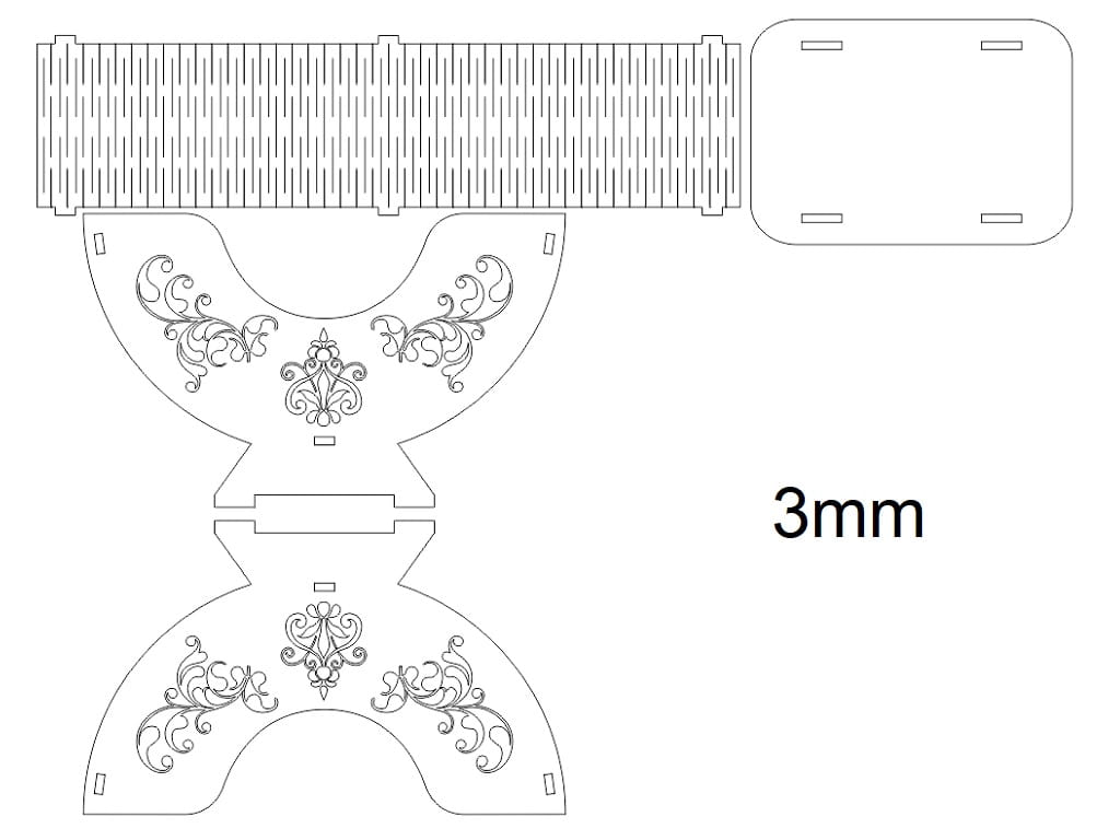 Laser Cut Wooden Flower Basket Centerpiece CDR DXF SVG File Free ...