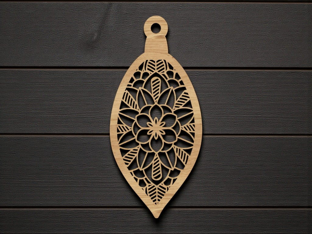 Laser Cut Intricate Christmas Bauble CDR DXF SVG File Free Download | Vecty
