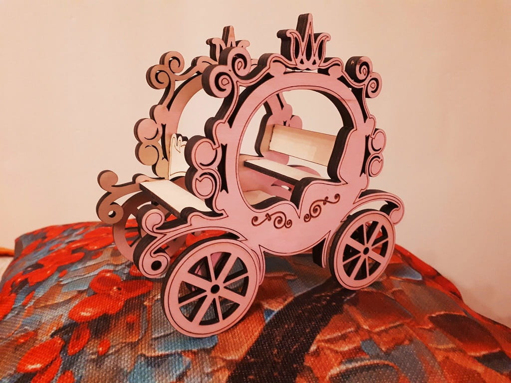 Laser Cut Flower Arrangement Carriage Table Decoration CDR File Free ...
