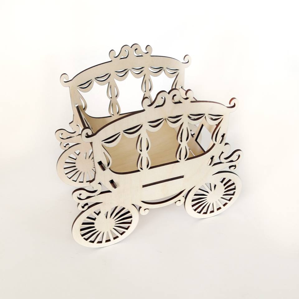 Laser Cut Wedding Carriage Centerpiece Floral Decoration CDR File Free ...