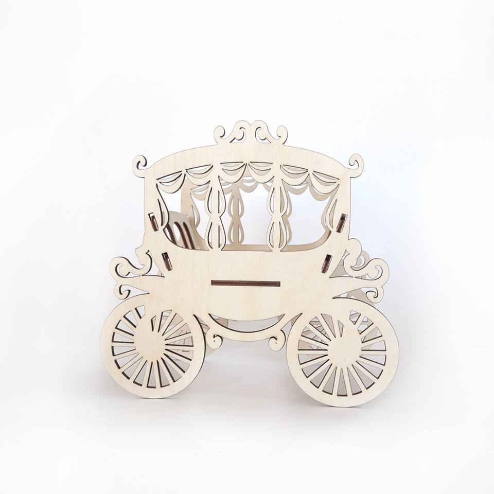 Laser Cut Wedding Carriage Centerpiece Floral Decoration CDR File Free ...