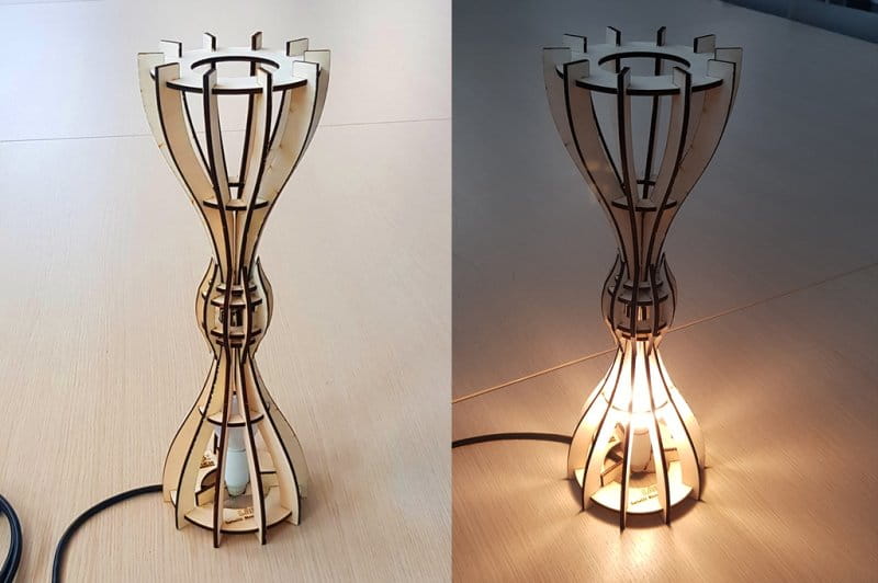 Laser Cut Wooden Hourglass Lamp DXF File Free Download | Vecty