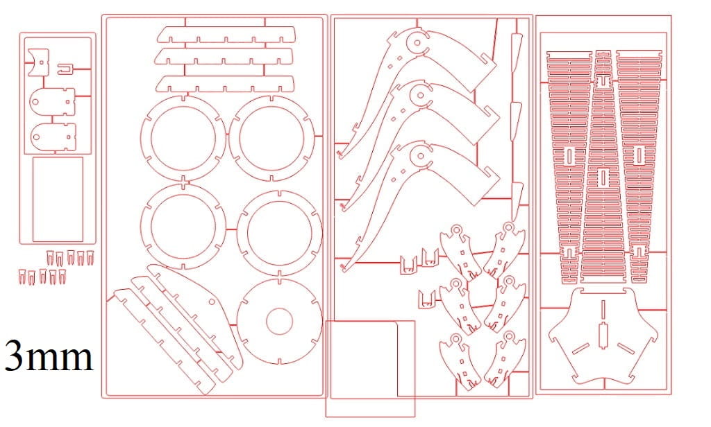 Laser Cut Three Legged Table Lamp CDR DXF File Free Download | Vecty