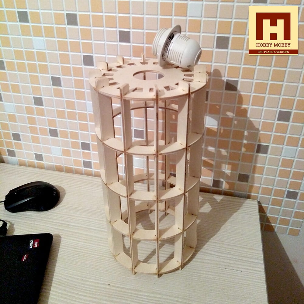 Laser Cut Wooden Hanging Lamp Shade DXF File Free Download | Vecty