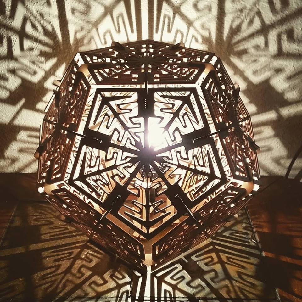 Laser Cut Infinity Dodecahedron Lamp CDR File Free Download | Vecty