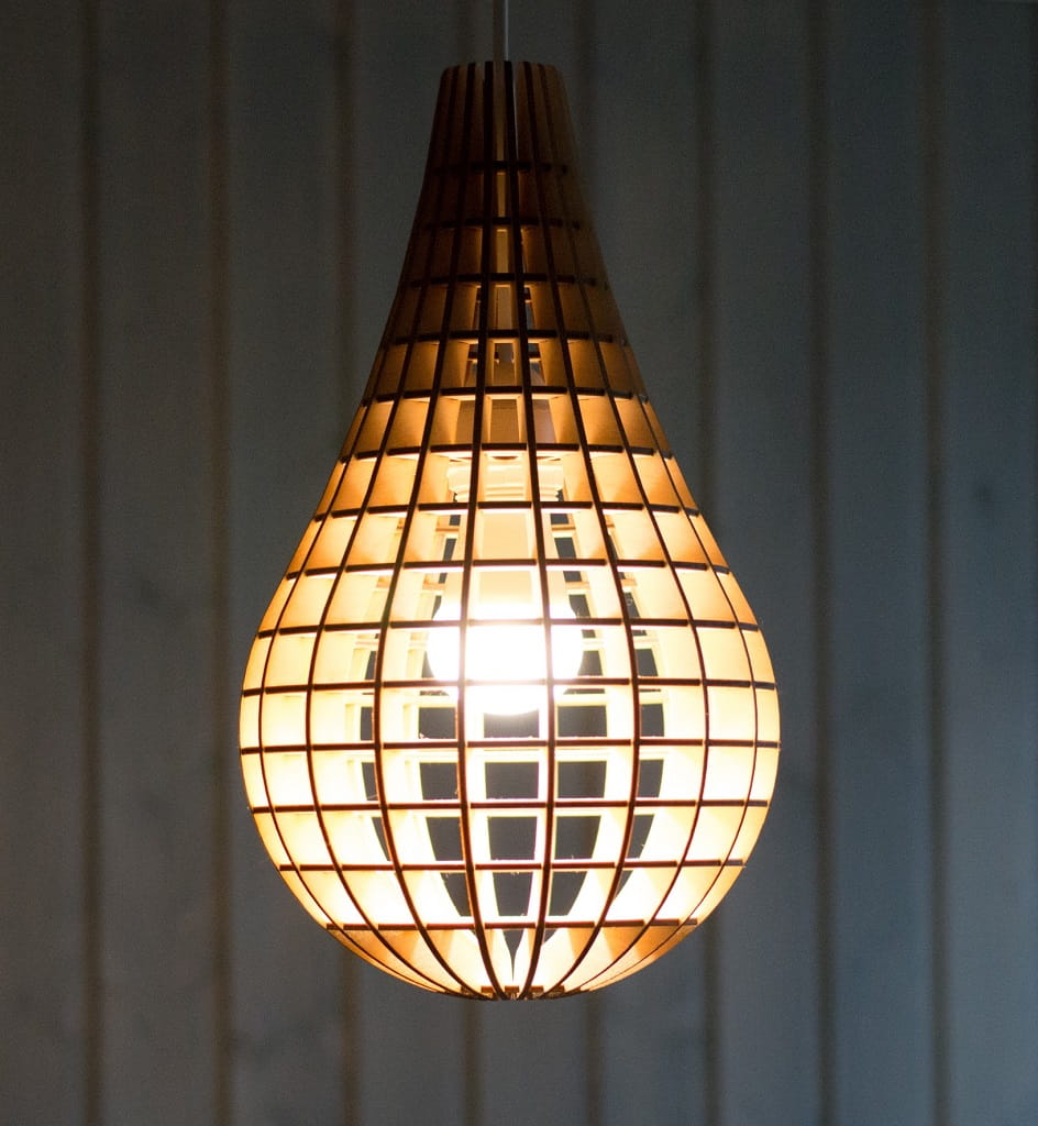 Laser Cut Teardrop Pendant Light DXF File Free Download | Vecty