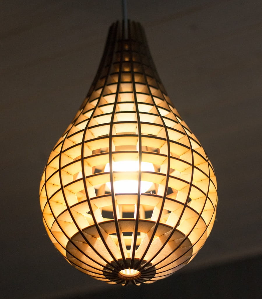 Laser Cut Teardrop Pendant Light DXF File Free Download | Vecty