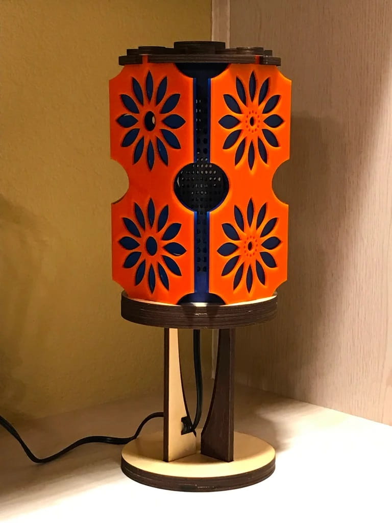 Laser Cut Lamp Color with Shadows CDR PDF File Free Download | Vecty