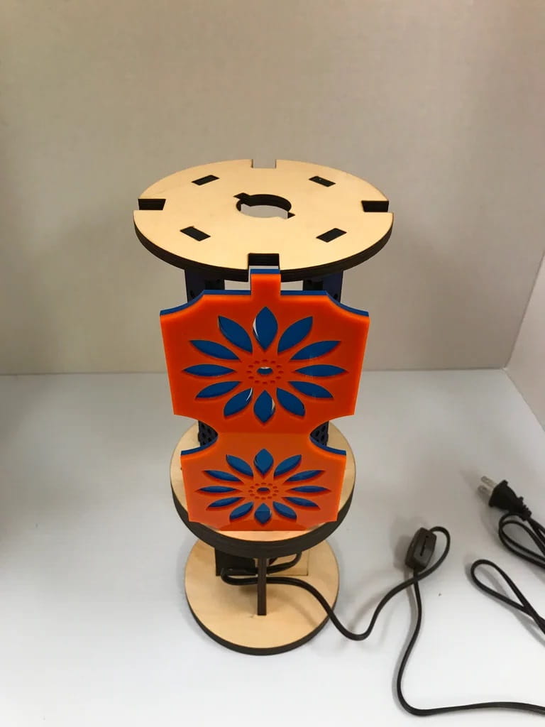 Laser Cut Lamp Color with Shadows CDR PDF File Free Download | Vecty