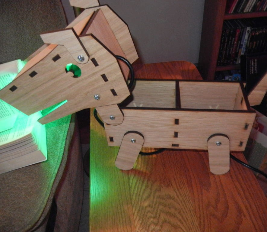 Laser Cut LED Doggy Lamp Desk Organizer CDR File Free Download | Vecty