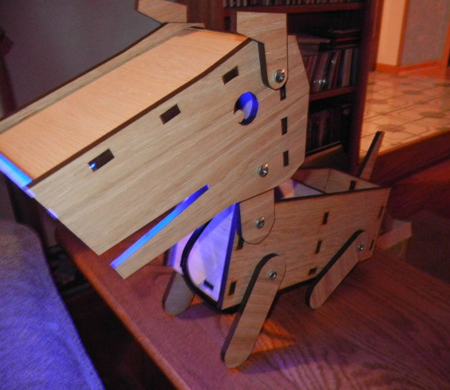 Laser Cut LED Doggy Lamp Desk Organizer CDR File Free Download | Vecty