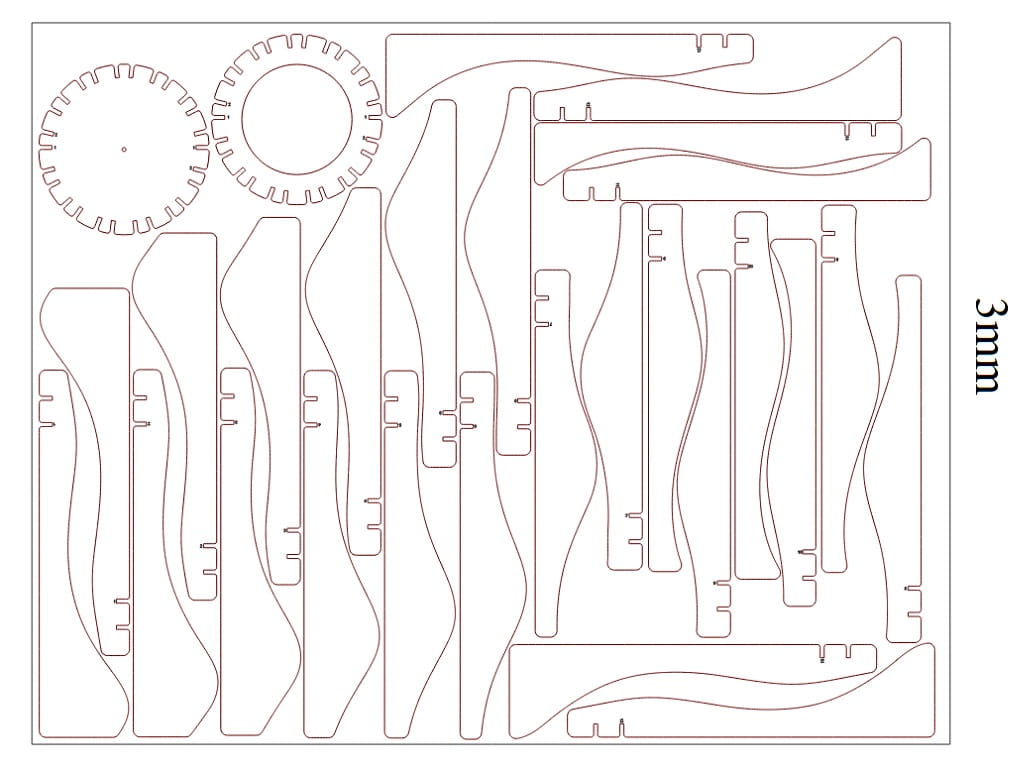 Laser Cut Wooden Parametric Table Lamp DXF File Free Download | Vecty