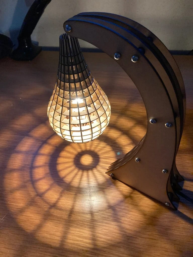 Laser Cut Teardrop Suspended Lamp AI File Free Download | Vecty