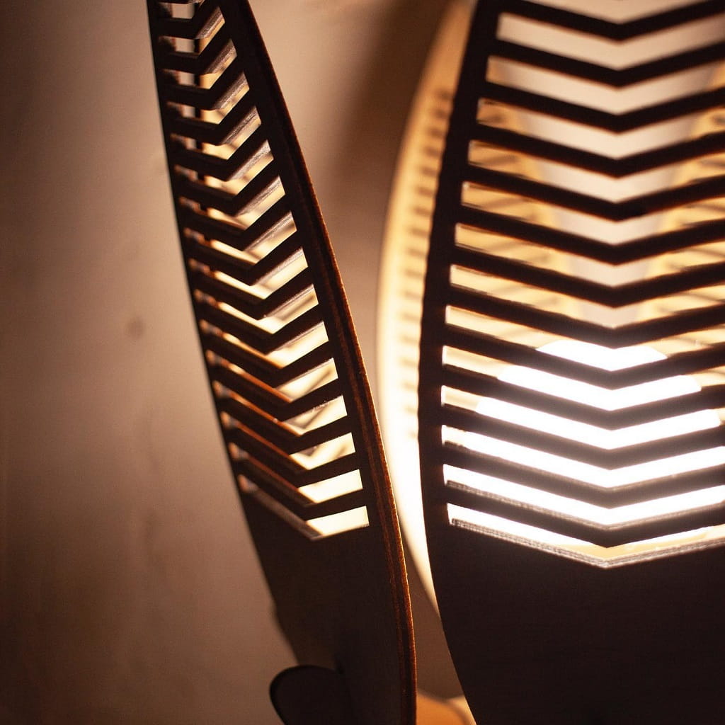 Laser Cut Wooden Flower Lamp CDR File Free Download | Vecty