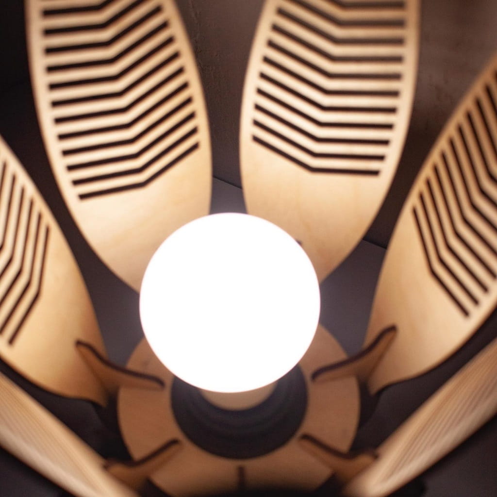 Laser Cut Wooden Flower Lamp CDR File Free Download | Vecty