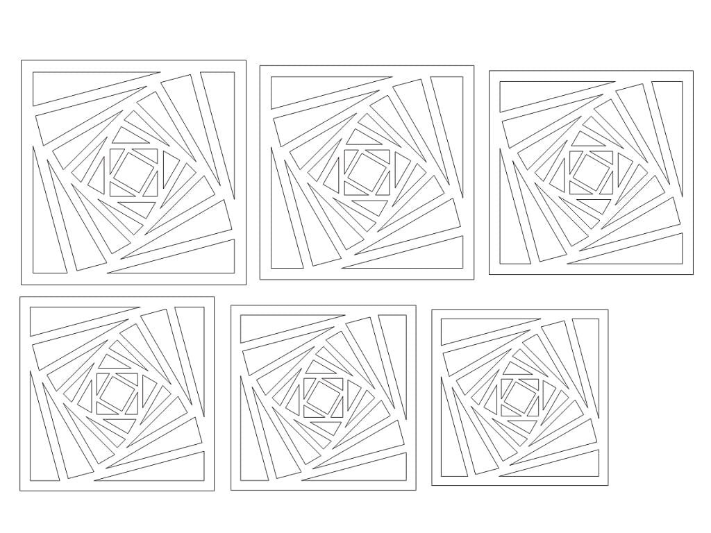 Laser Cut Layered Sculpture Square Lamp AI CDR PDF File Free Download ...