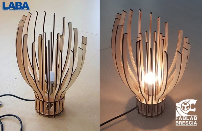 Laser Cut Wooden Passeri Table Lamp DXF File Free Download | Vecty