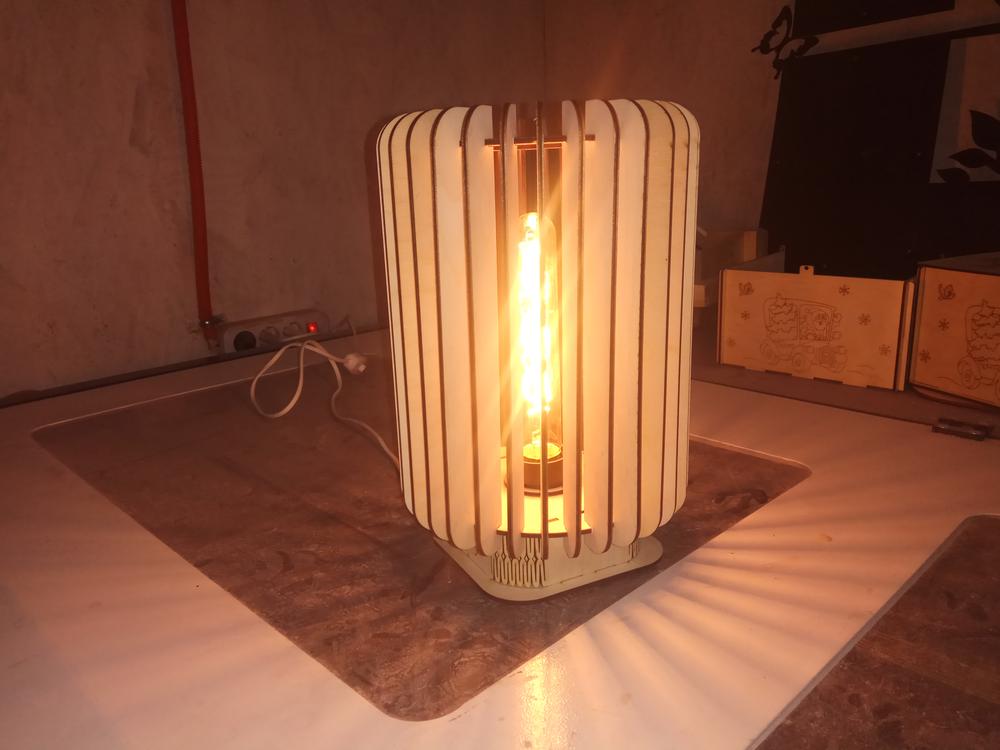 Laser Cut Wooden Table Lamp with Straight Blades CDR File Free Download ...