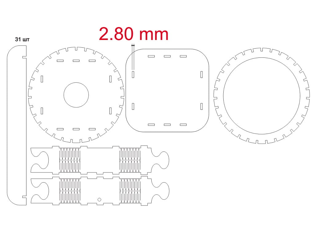 Laser Cut Wooden Table Lamp with Straight Blades CDR File Free Download ...