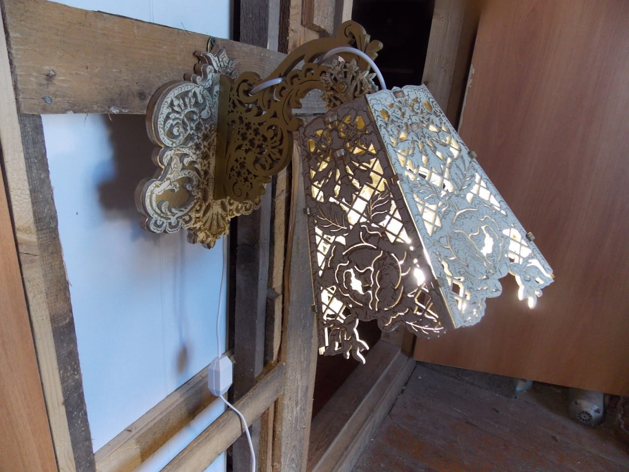 Laser Cut Scroll Saw Pattern Decorative Wall Lamp PDF File Free ...