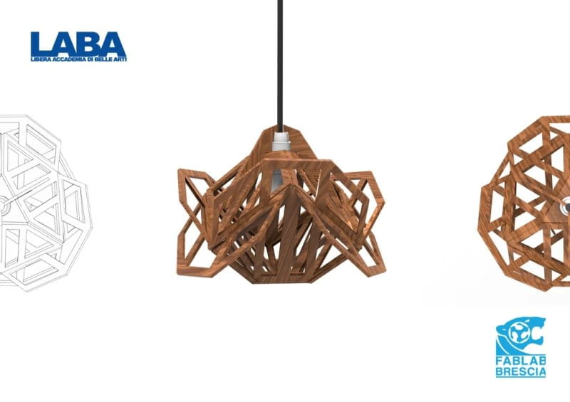 Laser Cut Wooden Geometric Hanging Lamp DXF File Free Download | Vecty
