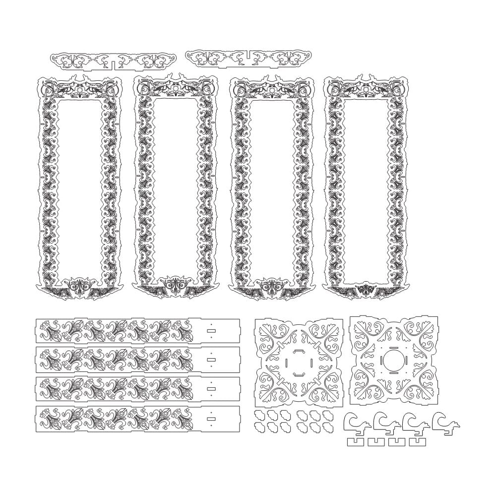 Laser Cut Wooden Lamp with Intricate Decorative Pattern CDR File Free ...