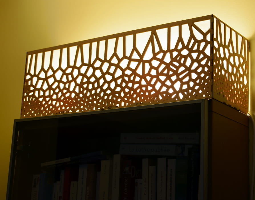 Laser Cut Wooden Voronoi Lamp SVG File Free Download | Vecty