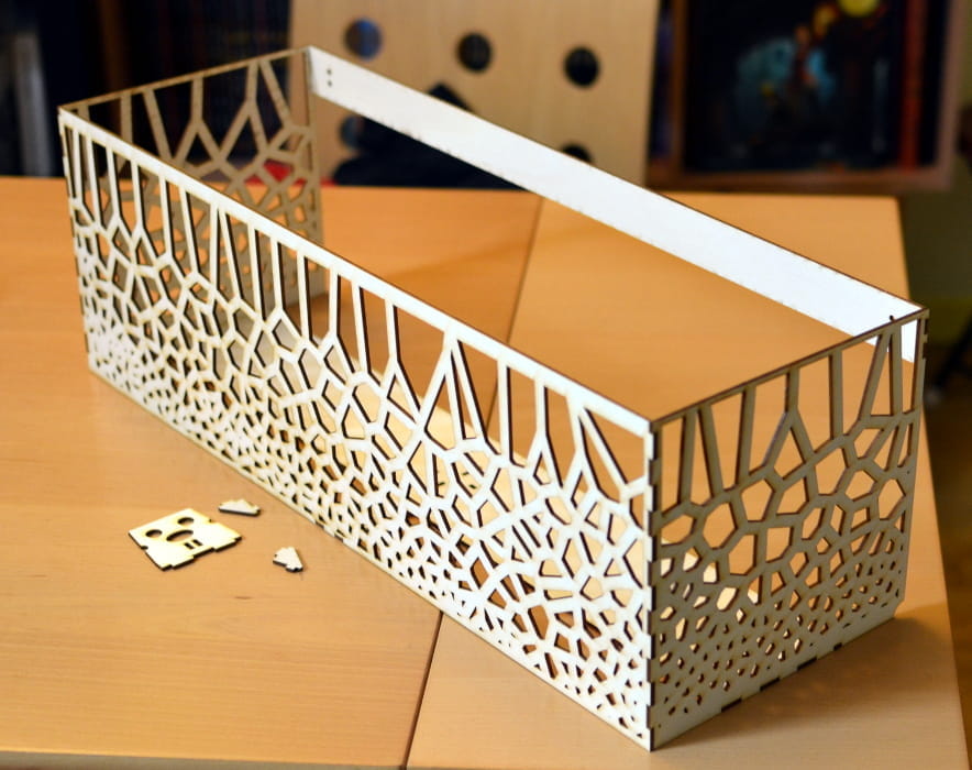 Laser Cut Wooden Voronoi Lamp SVG File Free Download | Vecty