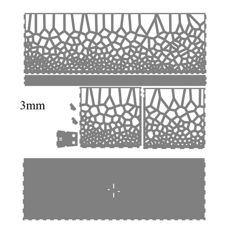Laser Cut Wooden Voronoi Lamp SVG File Free Download | Vecty