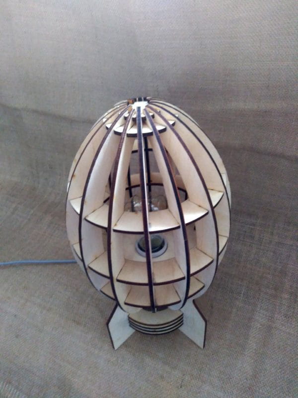 Laser Cut Wooden Rocket Shaped Table Lamp AI File Free Download | Vecty