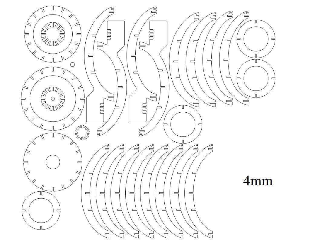 Laser Cut Wooden Rocket Shaped Table Lamp AI File Free Download | Vecty