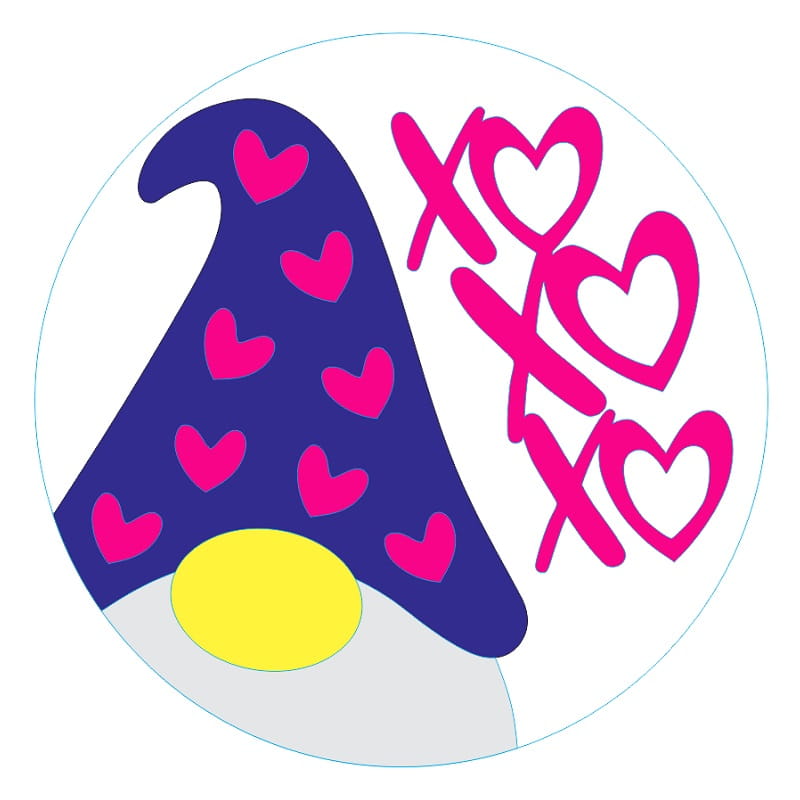 Laser Cut Valentine Gnome Door Hanger CDR File Free Download | Vecty