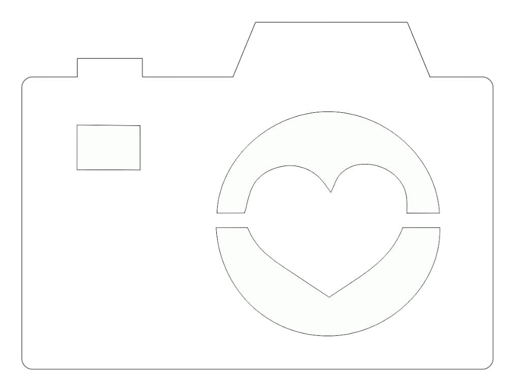 Laser Cut Wooden Camera Shaped Keychain PDF File Free Download | Vecty