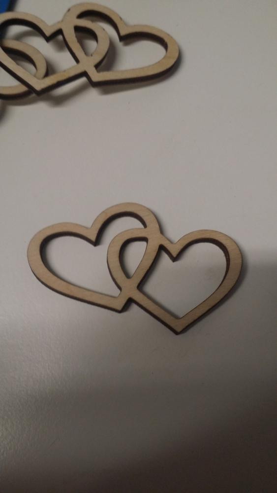 Laser Cut Two Interlocking Hearts Wood Cutout Shape DXF File Free ...